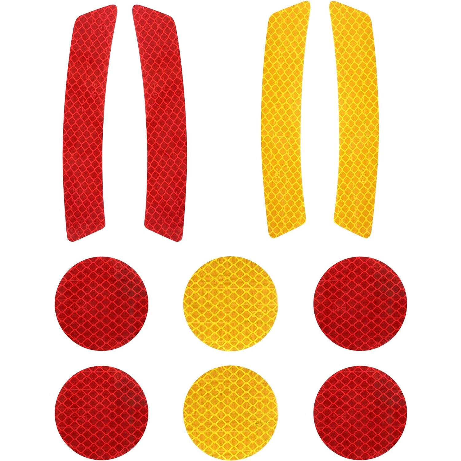 10L0L Golf Cart Front Rear Side Reflex Reflector Sticker, Stick-On ...