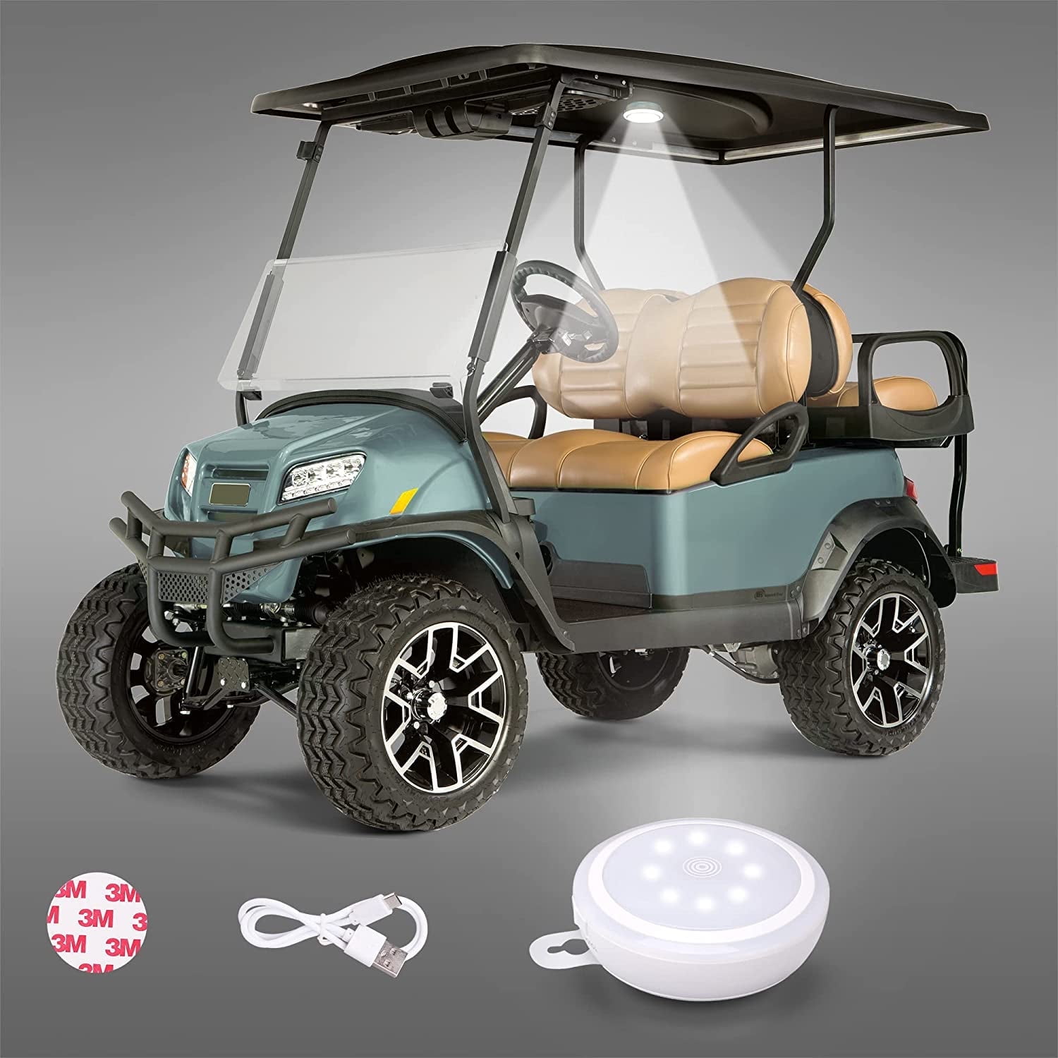 10L0L Golf Cart Roof Touch LED Light, Universal Golf Cart Dome Light ...