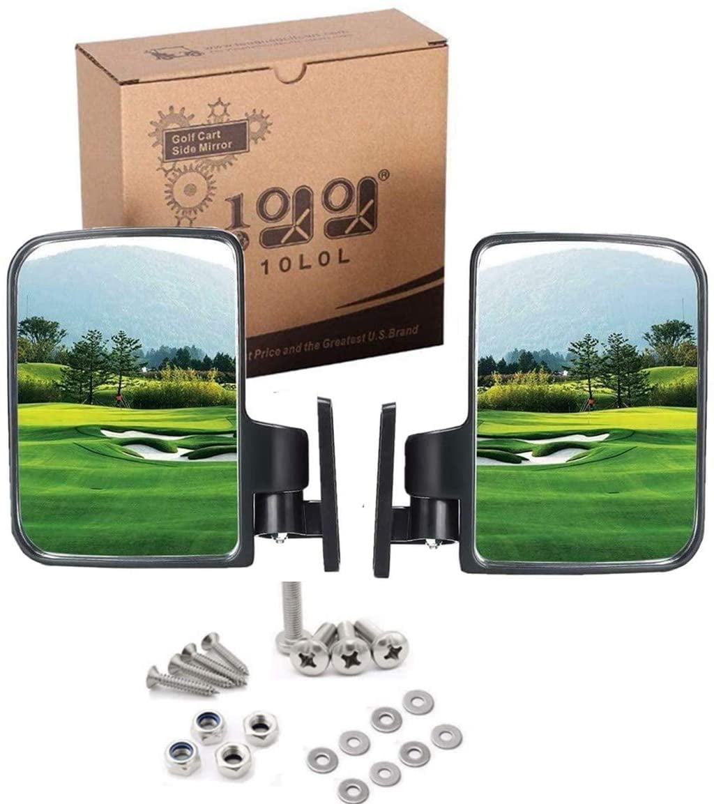10L0L Universal Golf Cart Convex Rear View Folding Side Mirror for Club ...