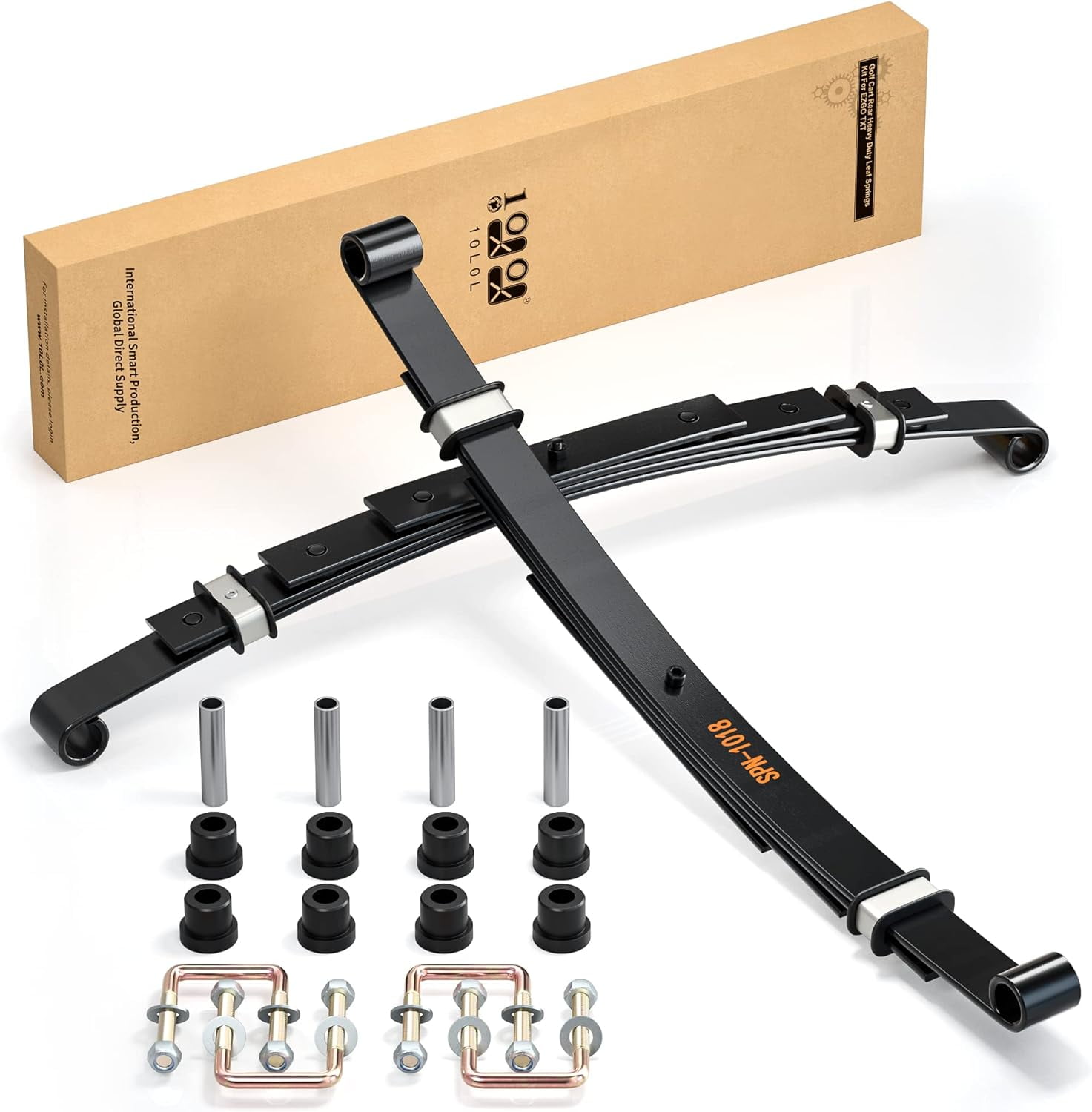 10L0L Heavy Duty Rear 4-Leaf Golf Cart Leaf Springs for EZGO TXT 1994 ...