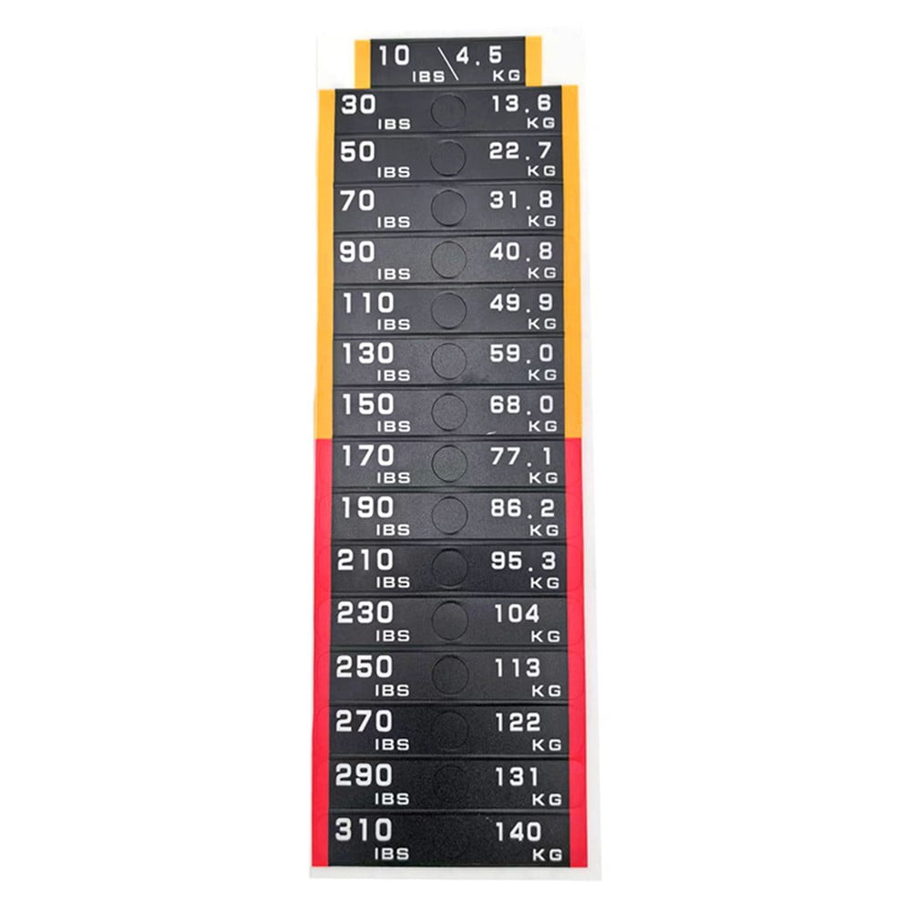 10LB-310LB Fitness Equipment Weight Stickers Gym Weight Stack Number ...