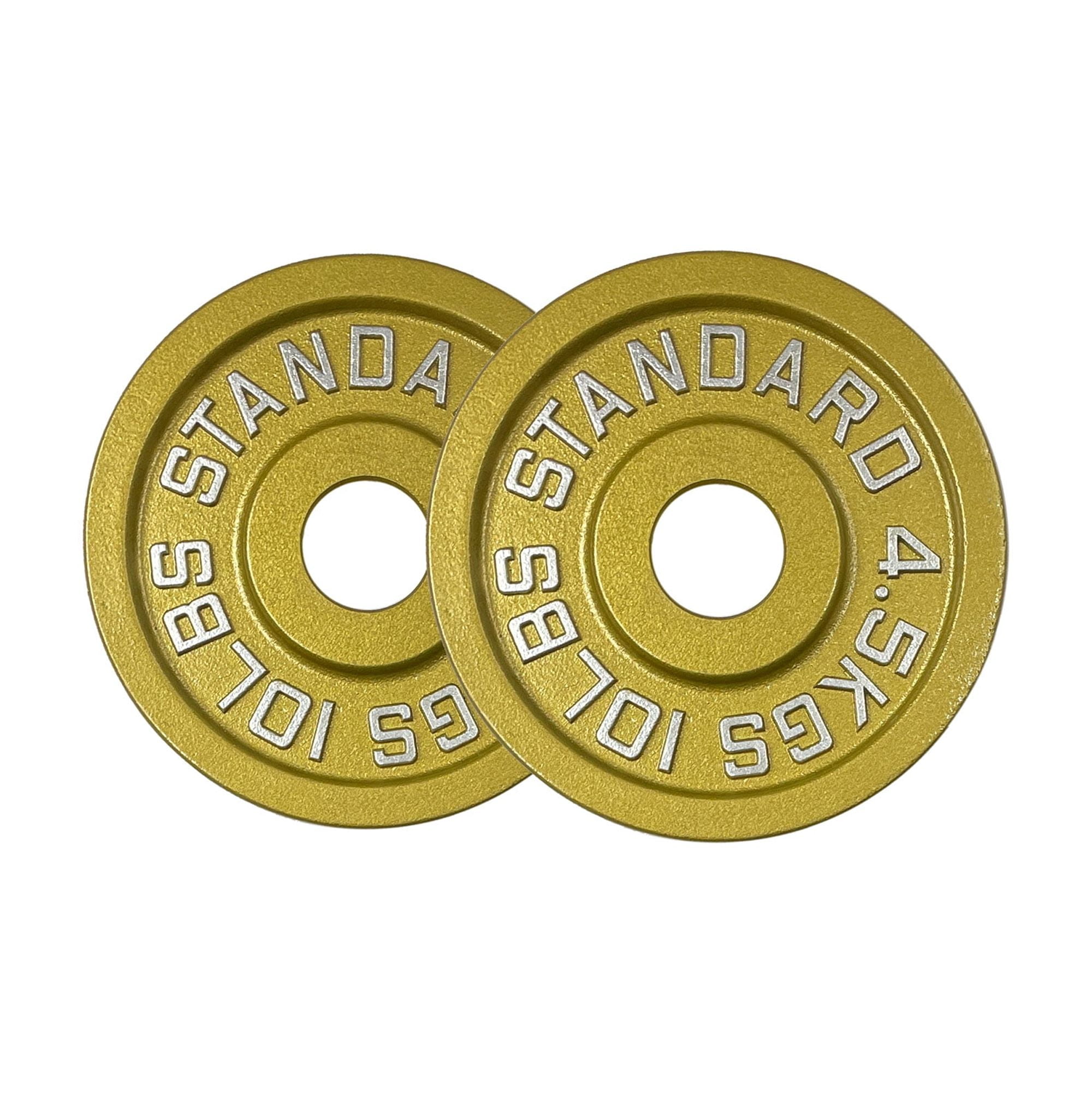 10LB Gold Olympic Steel Plate Pair - 2 Inch Barbell Standard 10 Pound ...