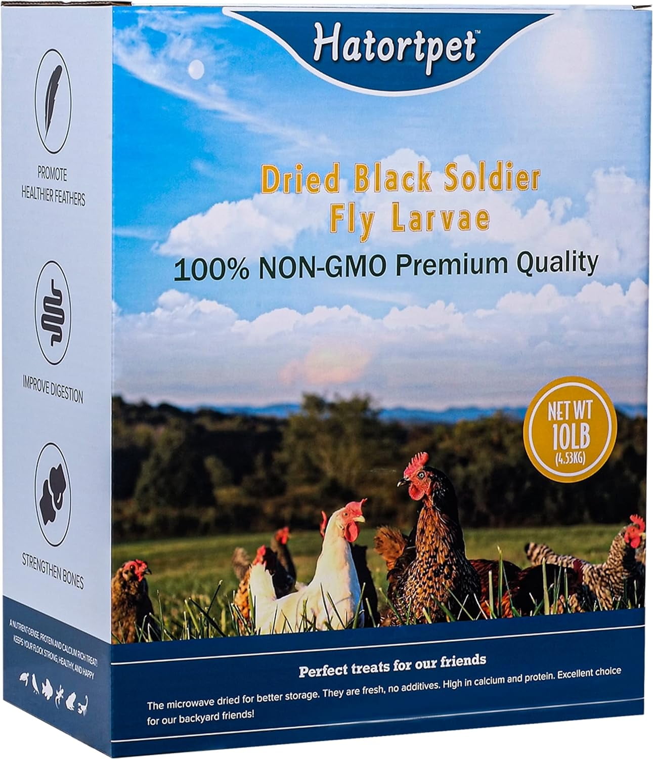 10LB High Calcium Dried Black Soldier Fly Larvae for Chickens, Birds ...