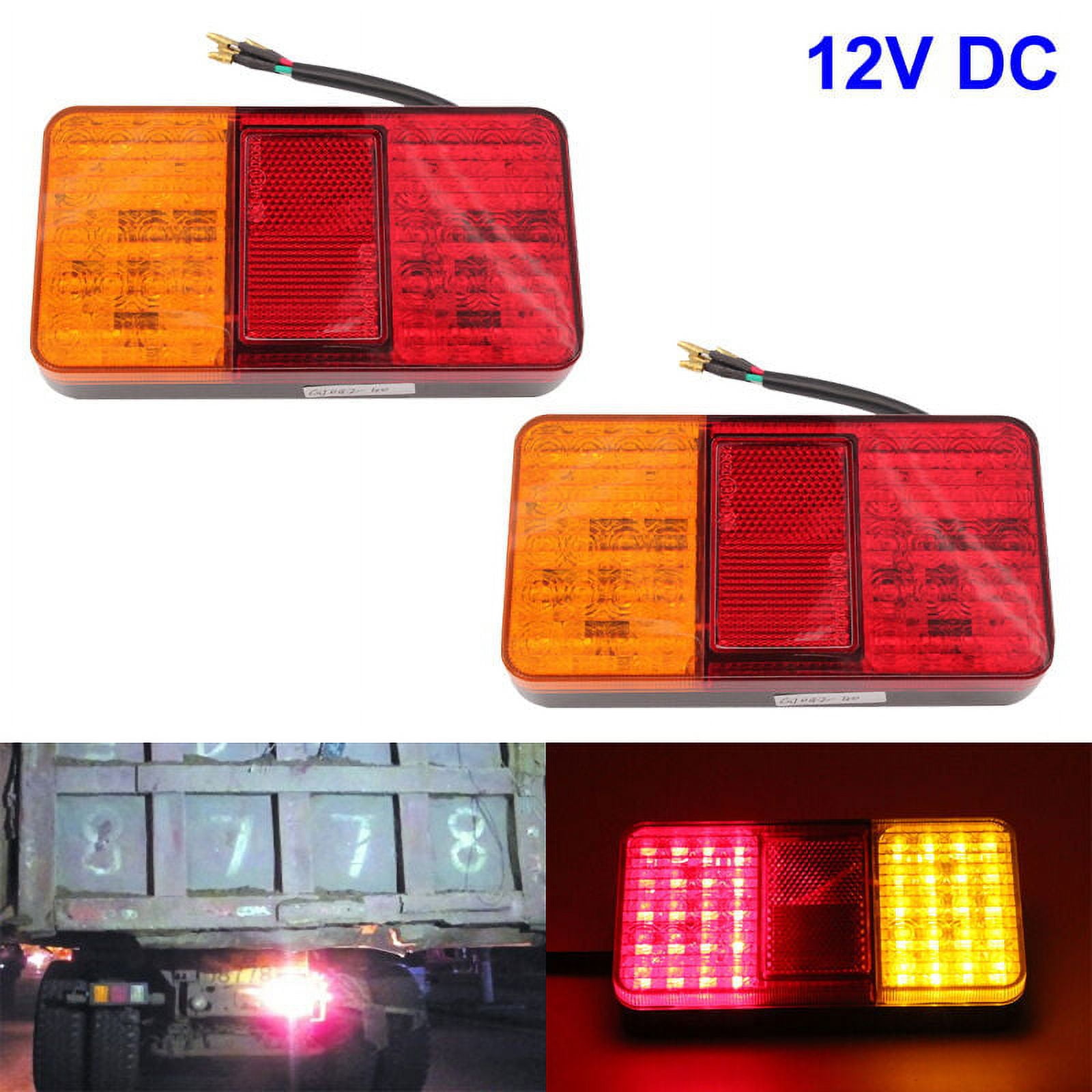 10LED Rear Tail Lights Lamps Lorry Truck Trailer Caravan Bus Motorhome ...