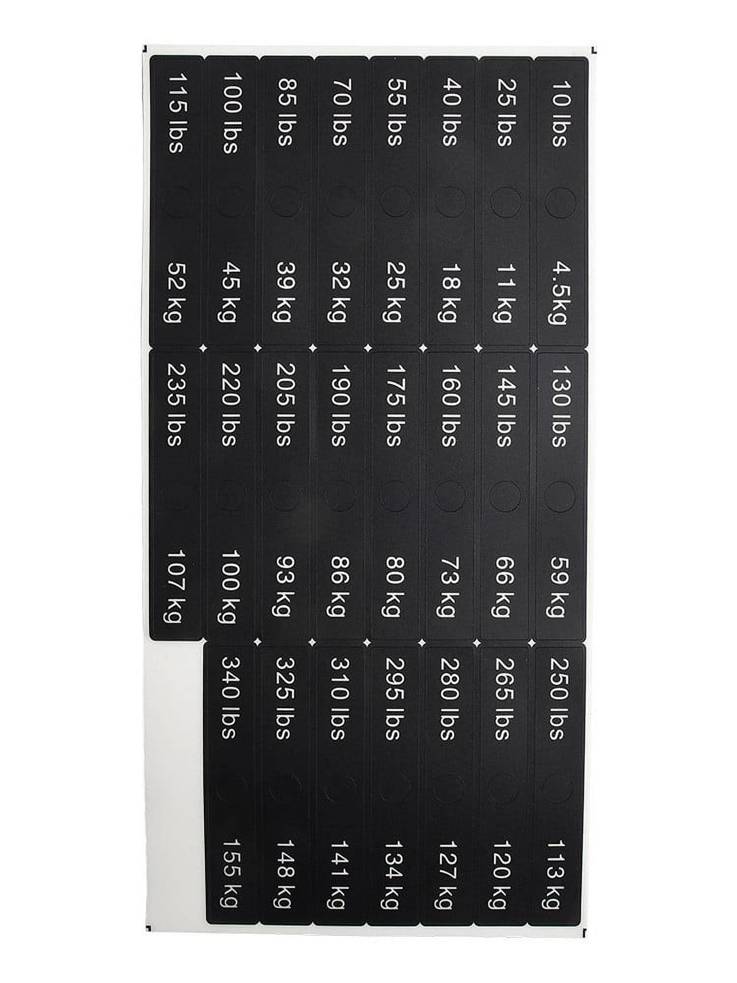 10Lb-200Lb/340Lb Fitness Equipment Weight Stickers Number Gym Weight ...