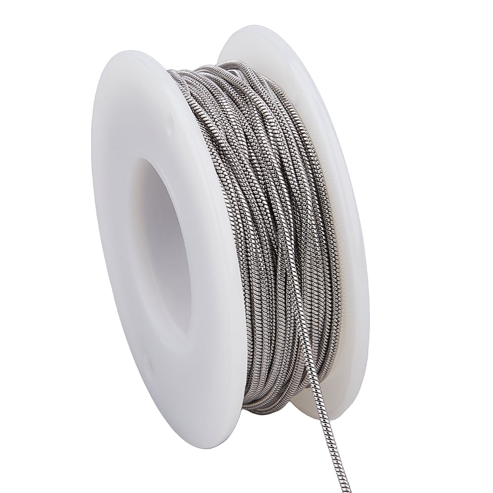 10M 304 Stainless Steel Round Snake Chains Soldered Stainless Steel ...
