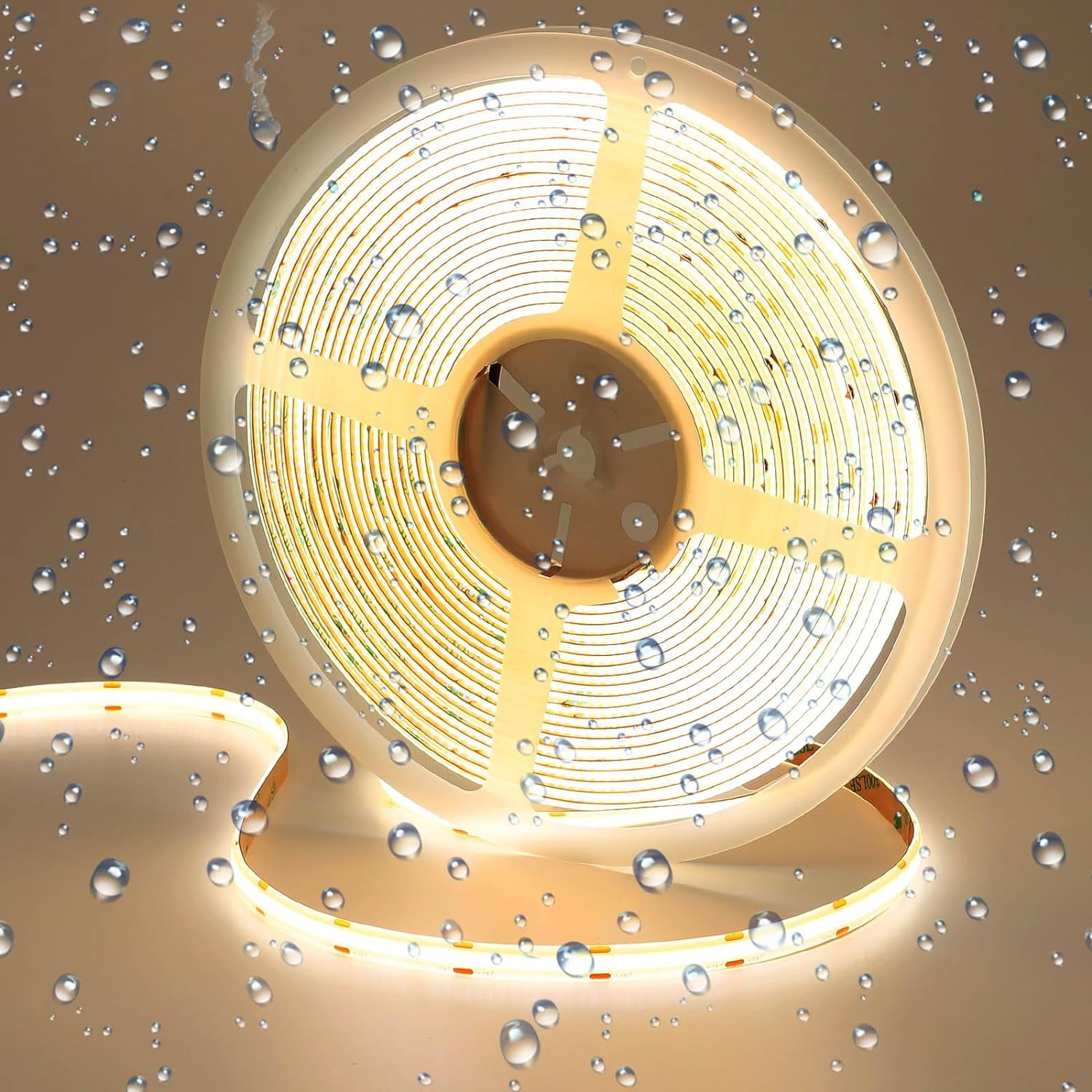 10M/32.8ft 24V COB LED Strip Light Waterproof IP65 Natural White 4000K ...