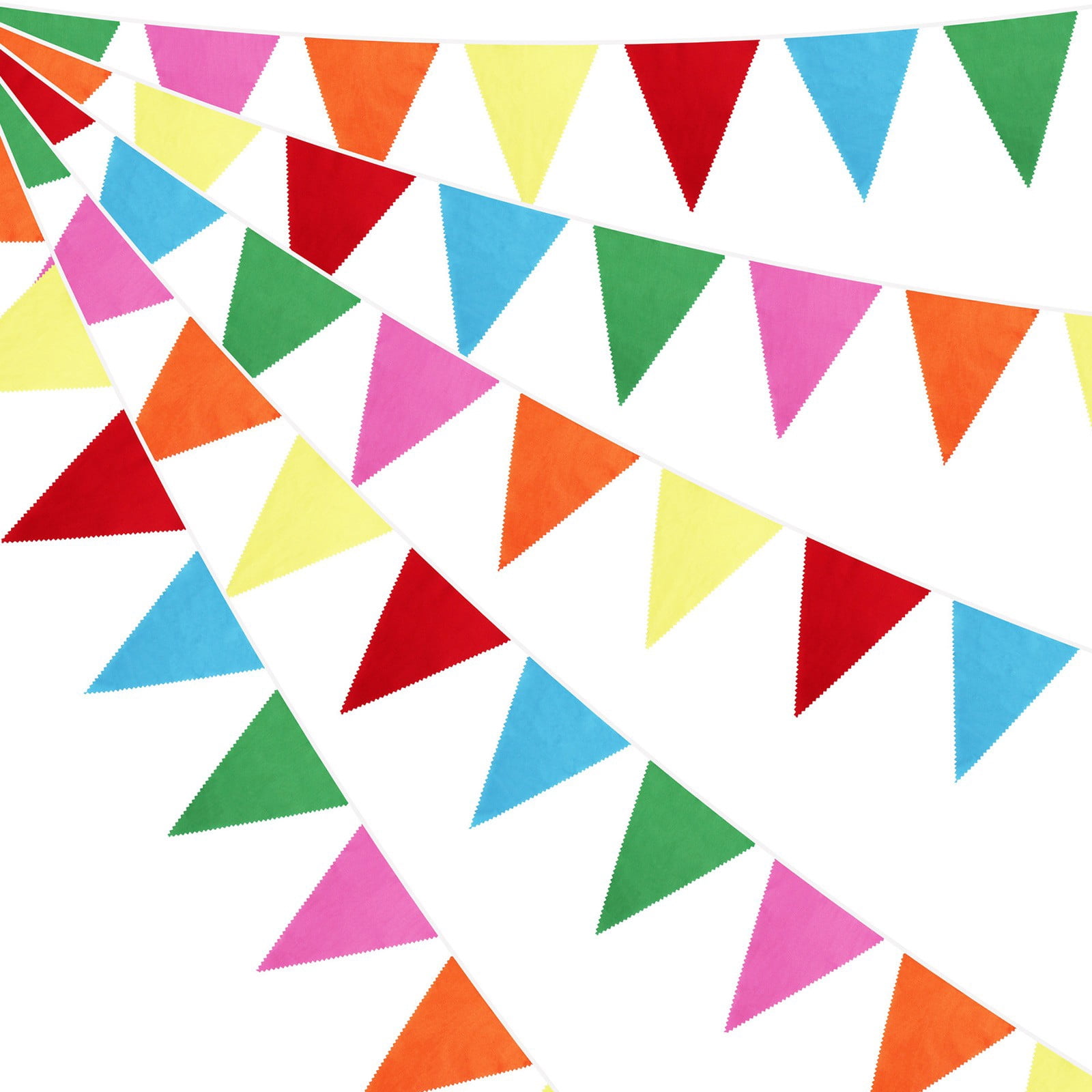 10M/33Ft Bunting Banner Gradient Color System Single Layer Cotton ...