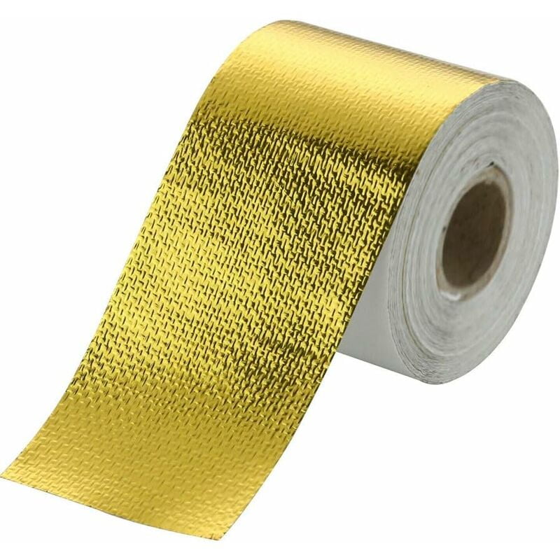 10M×5CM High Temperature Reflective Wrapped Thermal Adhesive Tape Gold ...