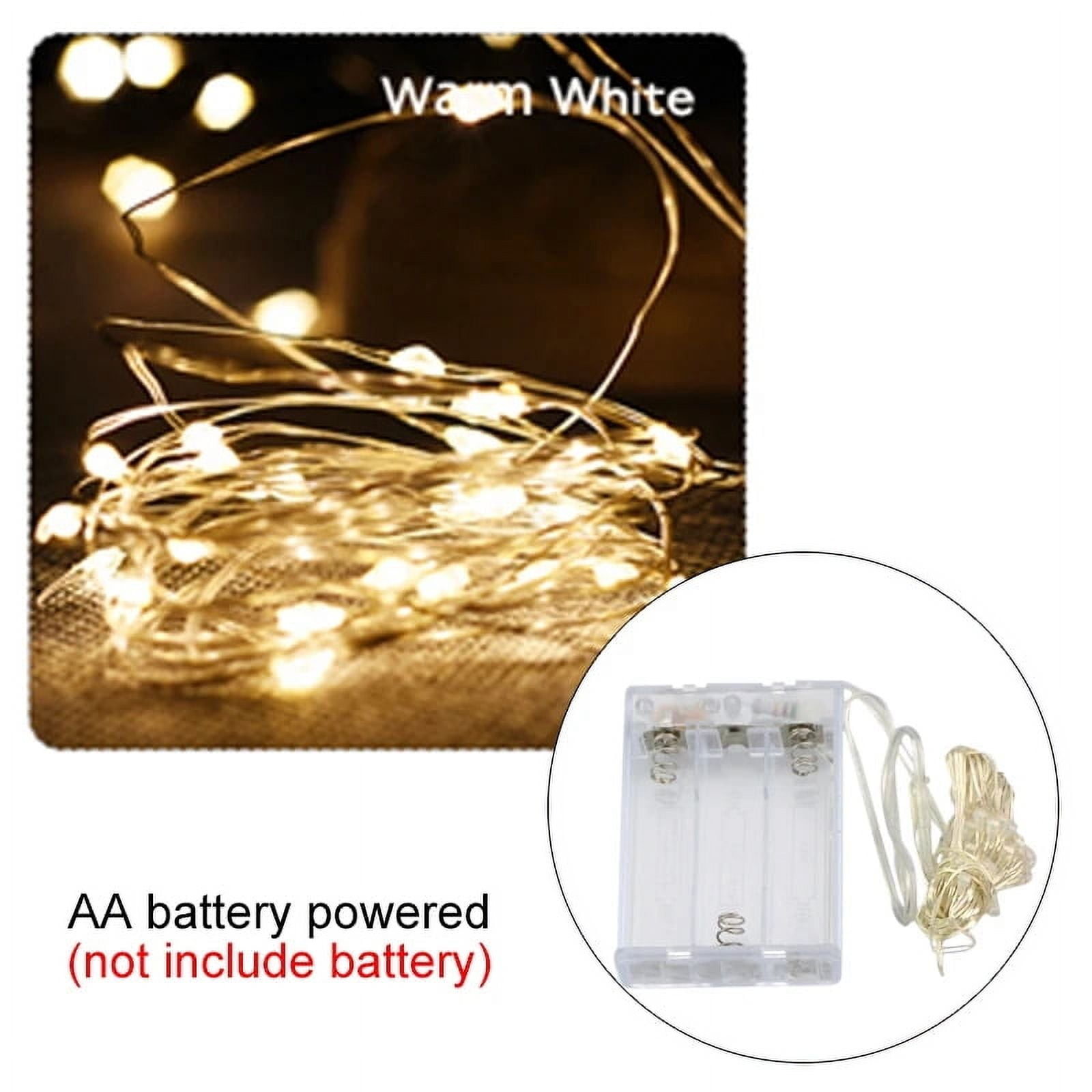 10M 5M 3M 2M Copper Wire LED Tinsel Garland Battery Powered Fairy LED ...