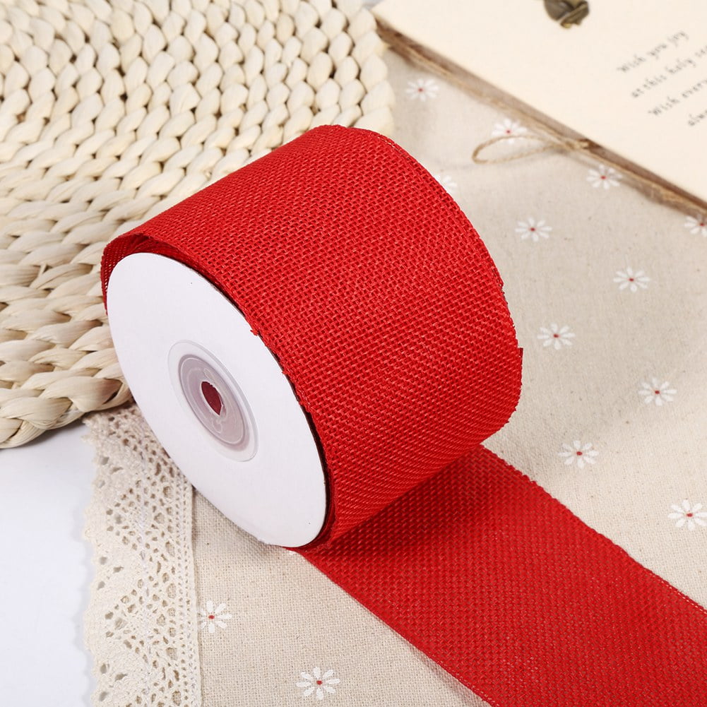 10M Faux Burlap Hessian Jute Bow Tape Arts Craft Gift Wrap Rustic ...