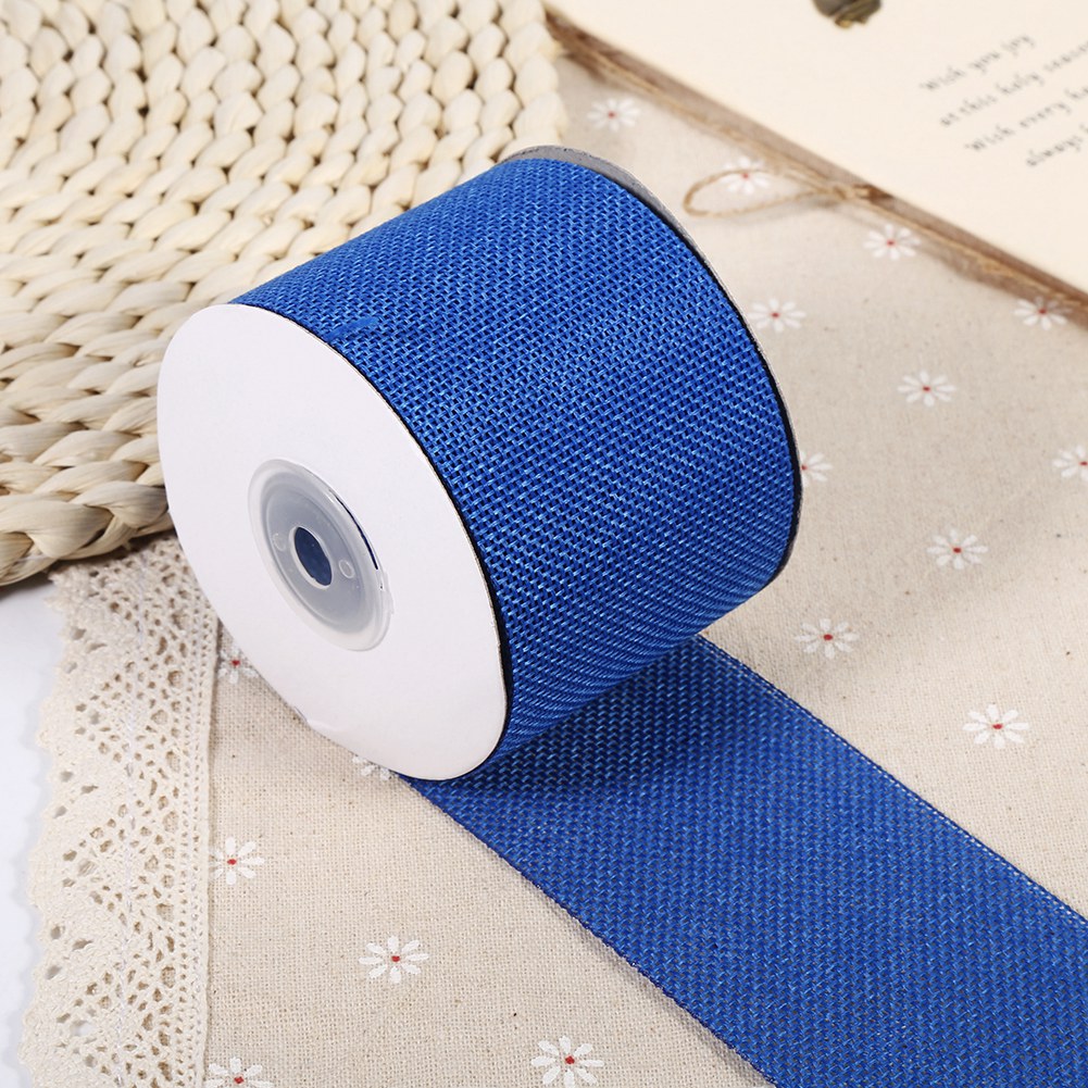 10M Faux Burlap Hessian Jute Bow Tape Belt Arts Craft Gift Wrap Rustic ...