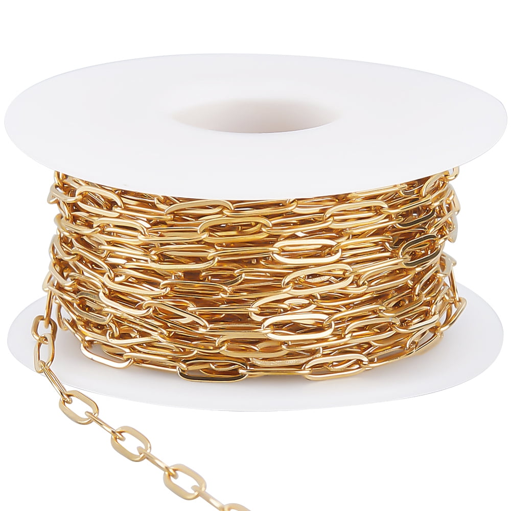 10M Ion Plating(IP) 304 Stainless Steel Paperclip Chains Drawn ...