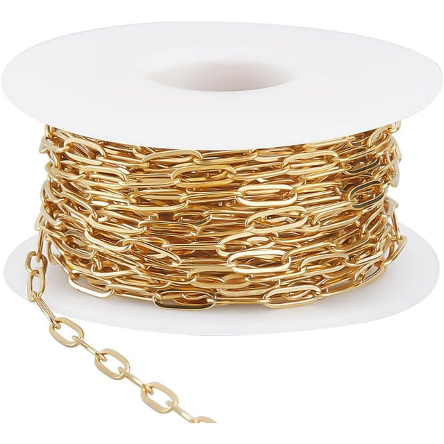 10M Ion Plating(IP) 304 Stainless Steel Paperclip Chains Drawn ...