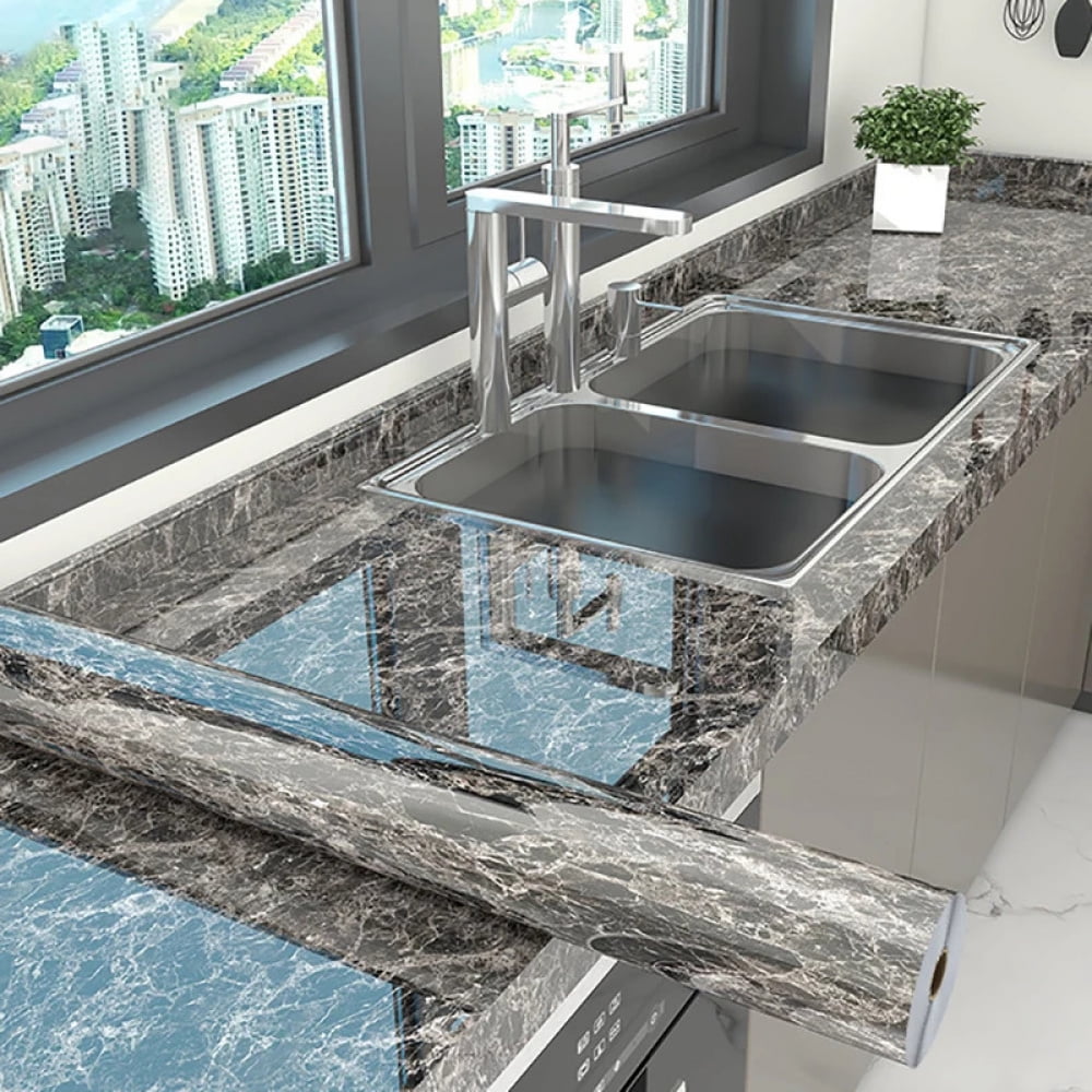 10M Marble Kitchen Oil-Proof Film Waterproof Self-adhesive Wall Tile ...