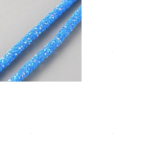 10M PVC Rhinestone Tube Cord Garment Accessories Deep Sky Blue 6mm 10. ...