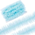 10M Polyester Pleated Lace Trim Ruffled Lace Ribbon for Garment ...