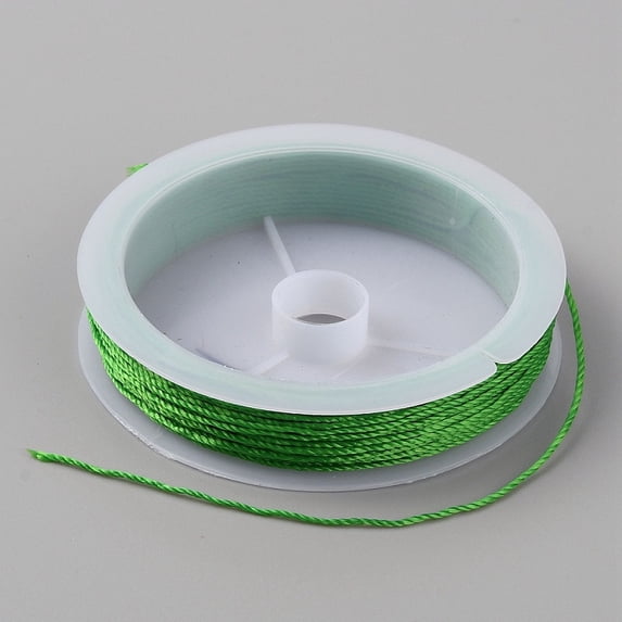 10M Polyester Round Thread for Craft Tassel Making Lime Green 15-Ply 0 ...