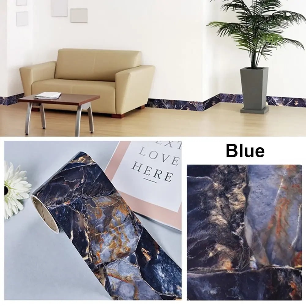 10M/Roll Door Frame Waist Line Wallpaper Windowsill Marble Grain ...