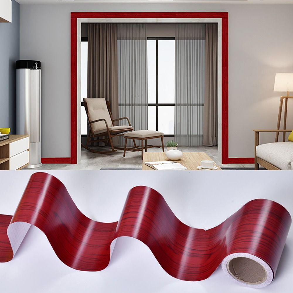 10M/Roll Self-adhesive Home Decor Wood Grain Windowsill Waterproof Wall ...