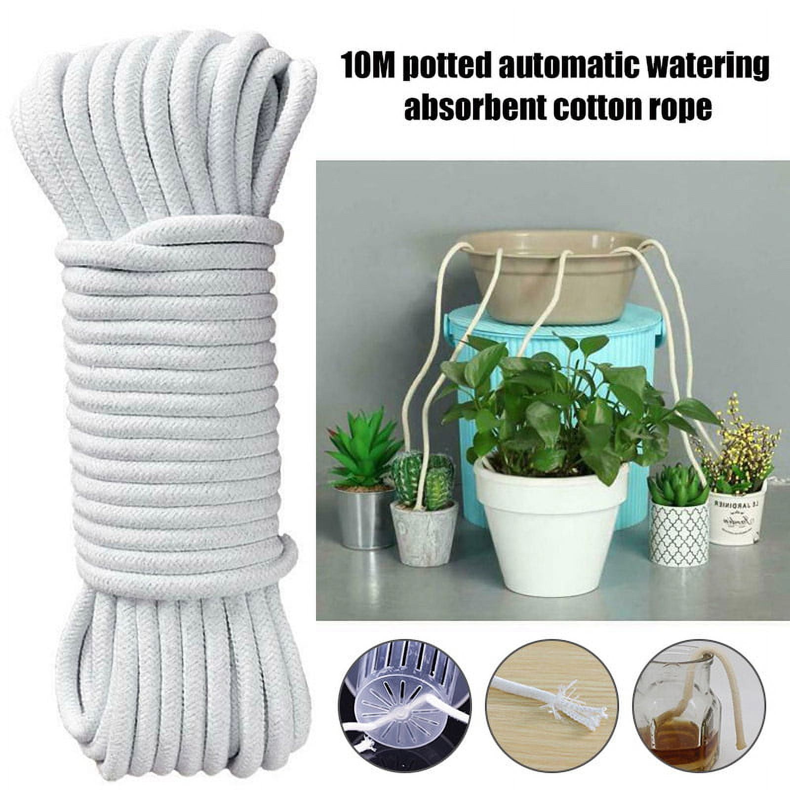 10M Self Watering Wick Cord Cotton Rope For Indoor Potted Plant Self-Watering Diy - Walmart.com