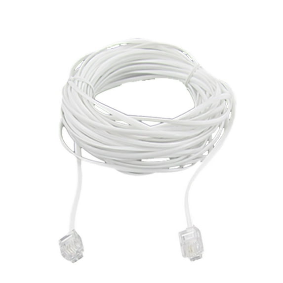 10M Telephone Extension Cord Phone Wire Cable with Standard RJ11 Plug ...