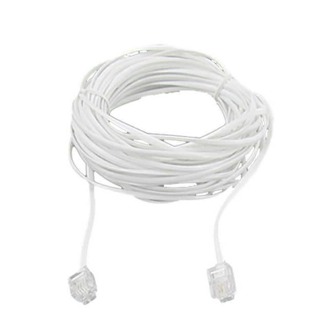 10M Telephone Extension Cord Phone Wire Cable with Standard RJ11 Plug ...