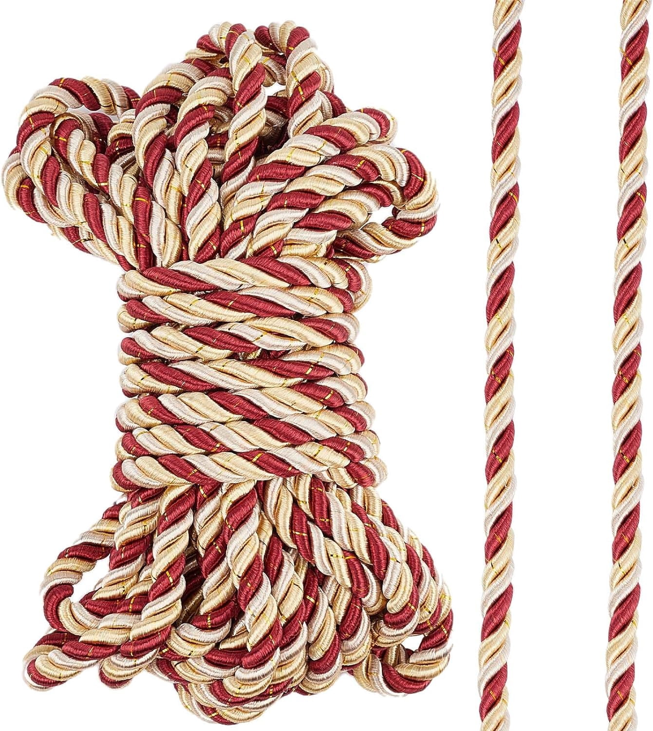 10M Twist Trim Cord Rope 8mm Polyester Twisty Cords Curtain Rope ...