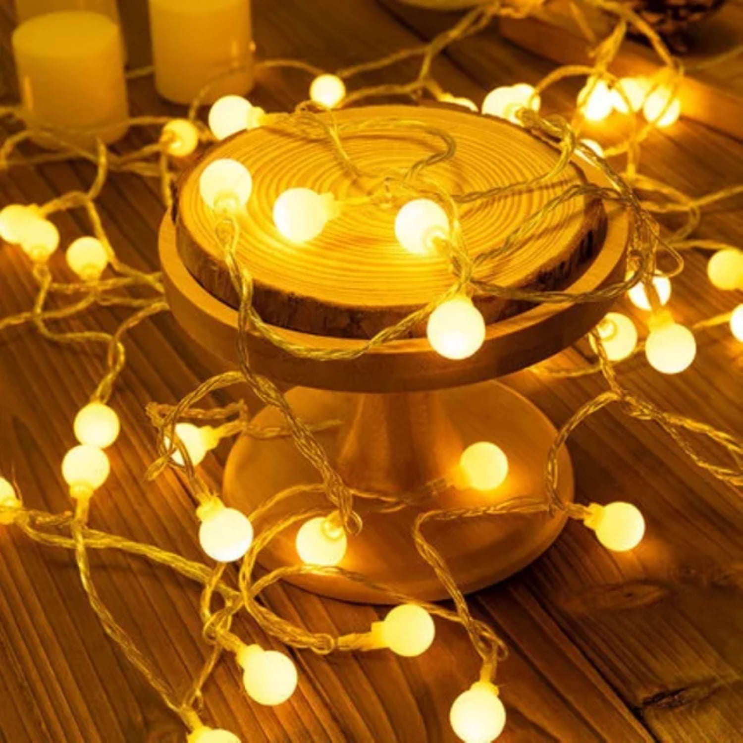 10M USB/Battery Power Ball String Lights Garland Lights Waterproof ...