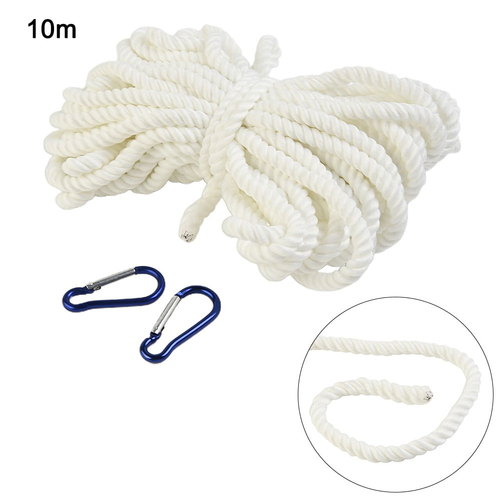 10M White Flagpole Halyard Rope Flag Pole Rope Nylon Braided Cord ...