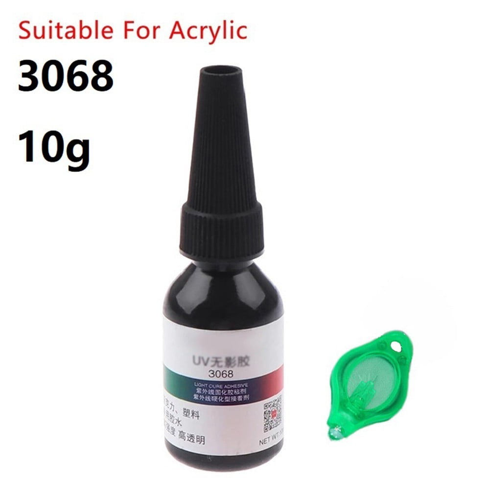 10ML 3068 UV Glue Curing Adhesive Transparent Acrylic Glass Repair ...