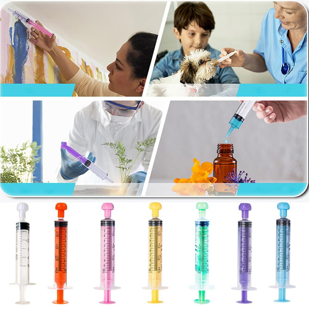 10ML CLEARORAL SYRINGES BOTTLE PLUGS Dog Cat Pet Aid Feeder Feeding ...
