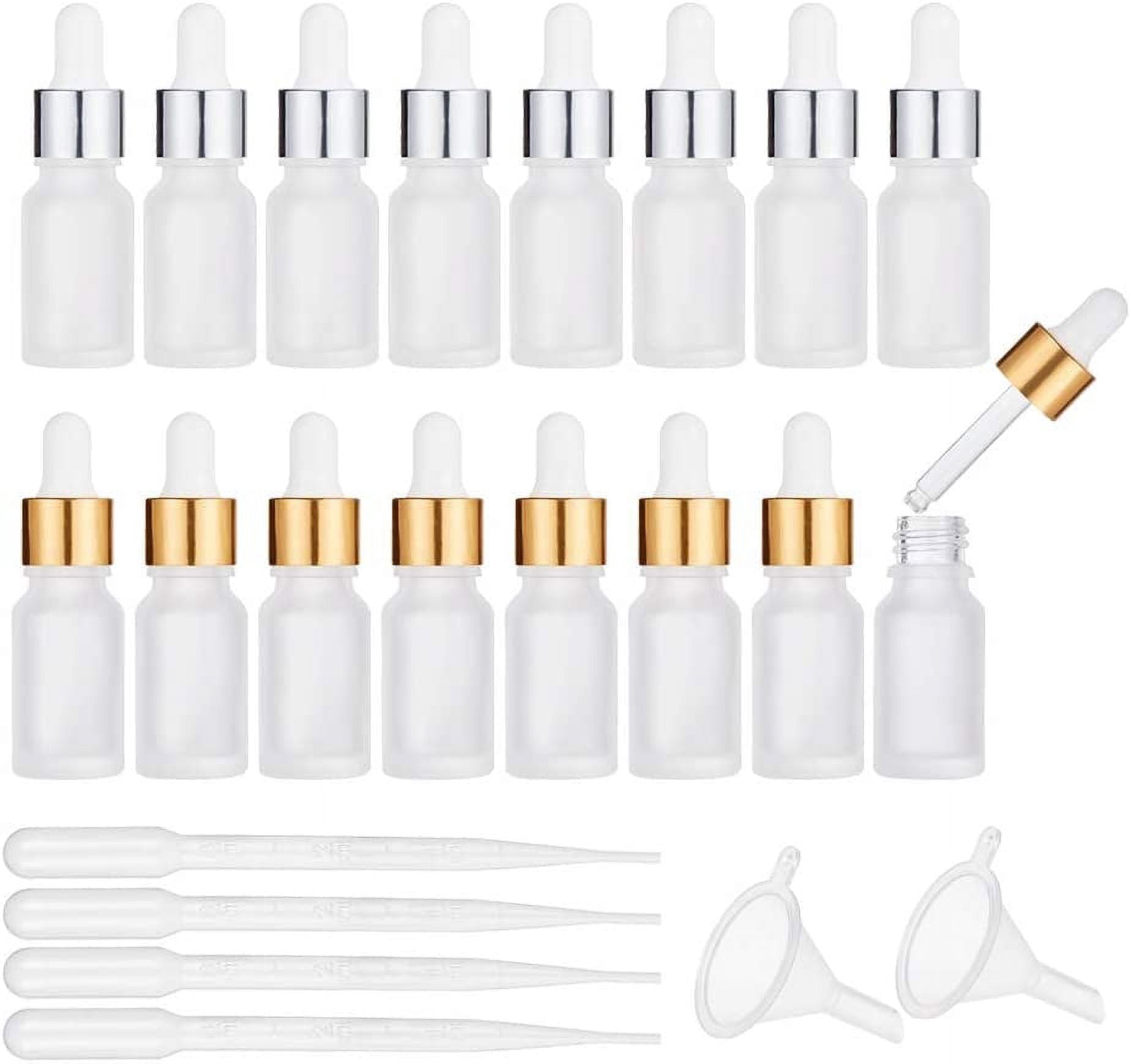 10ML Frosted Glass Bottle with Long Thin Dropper 3ML Disposable Plastic ...