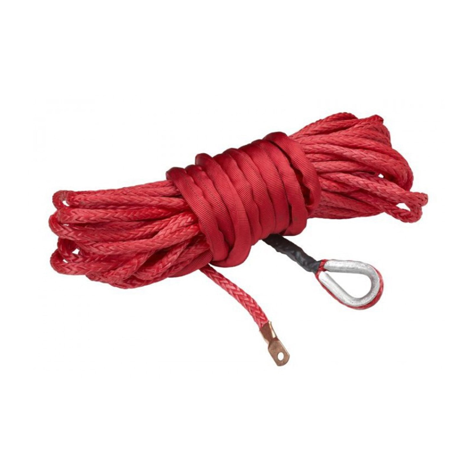 10MM 30M 12 Strand UHMWPE Synthetic 4X4 ATV Winch Rope With Thimble For ...