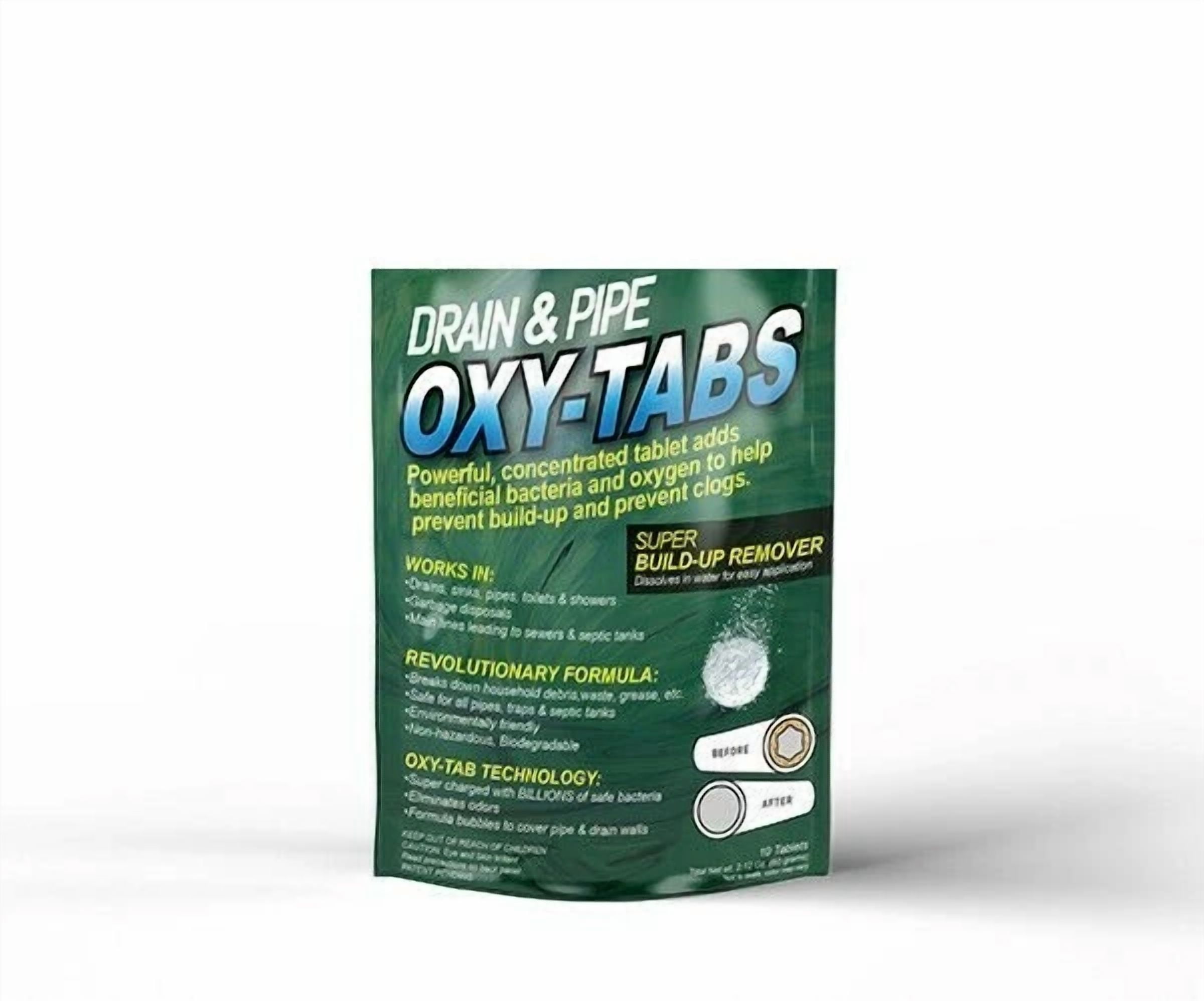 10Mo.Super Pro-Strength Econow Oxytabs Drain And Pipe Cleaner Better ...