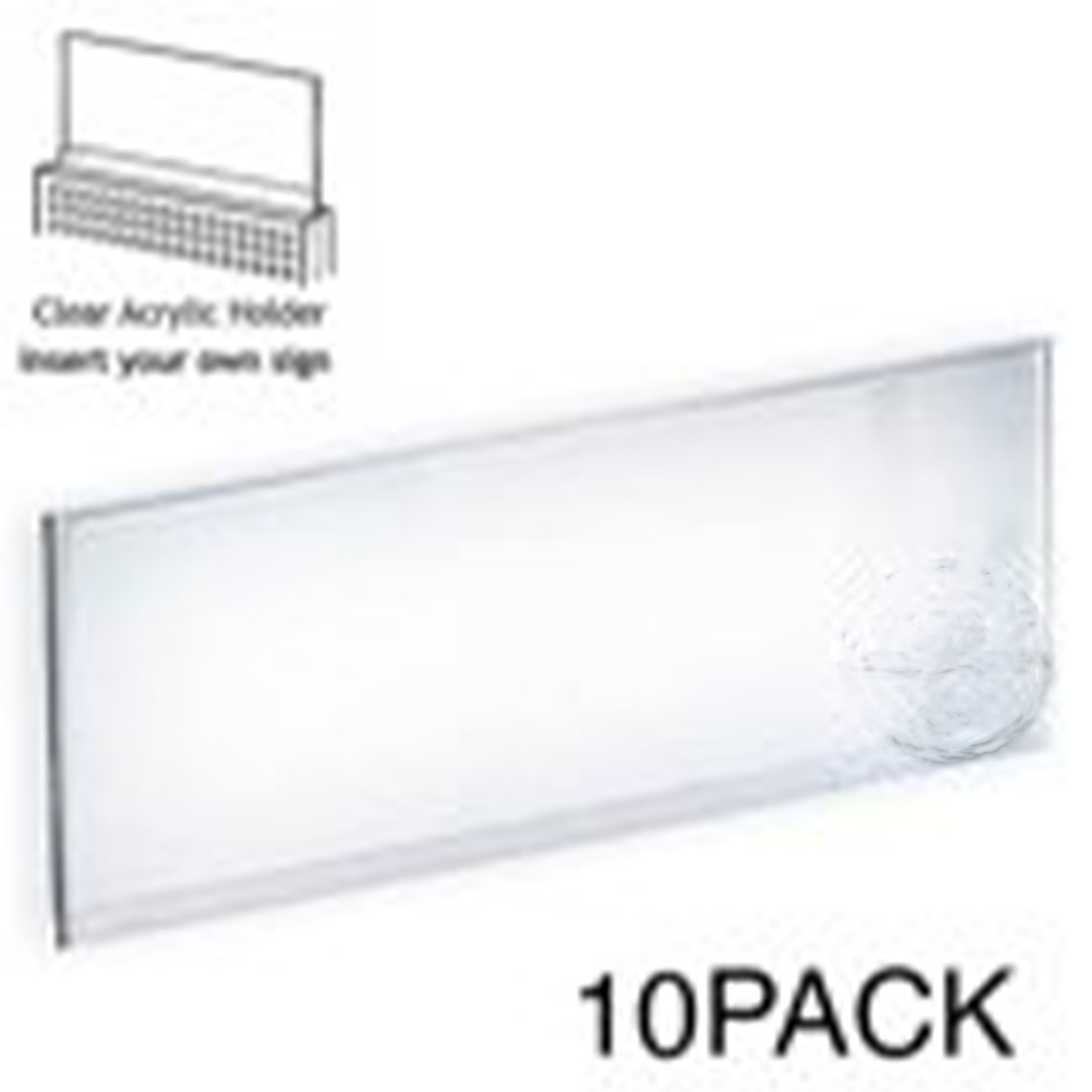 10PACK Acrylic Clear Header Sign 8W x 4H Inches - Walmart.com
