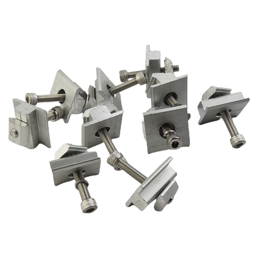 10PC 30-45mm Adjustable Clamp Solar Panel Mounting Bracket Stand Wide ...