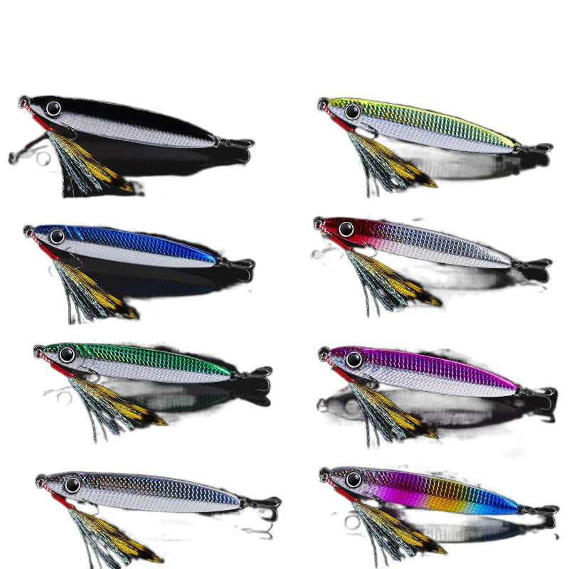 10PC BIQIANWO high-quality Fishing Lures Iron Plate Fish baits Scale Pattern Fishing Perfect ...
