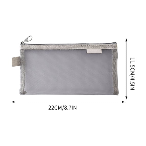 10PC Back to schoool Transparent Mesh Pencil Bag Large Capacity Zipper ...