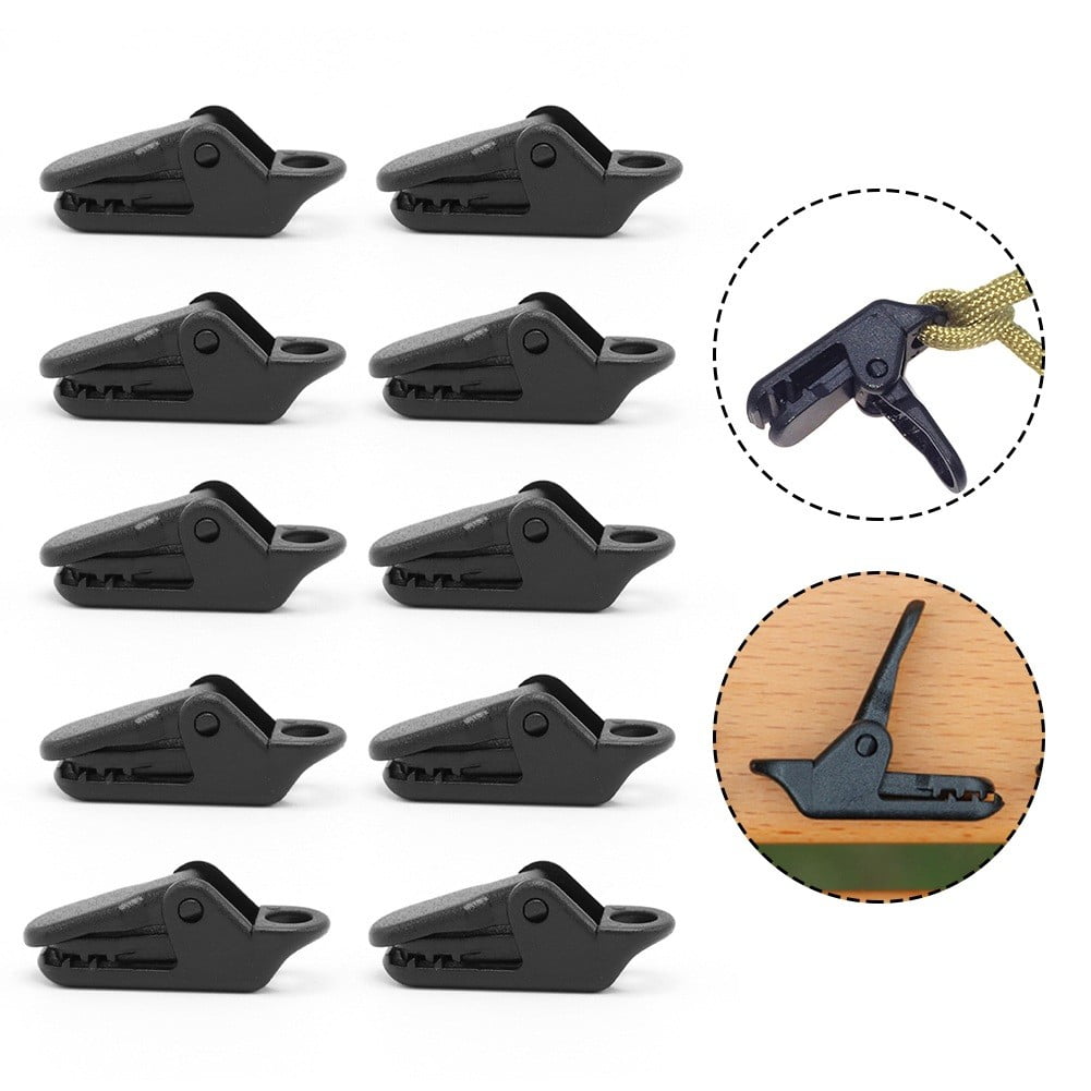 10PC Camping Tarp Clips Clamp Canvas Heavy Duty Lock Grip Tent ...