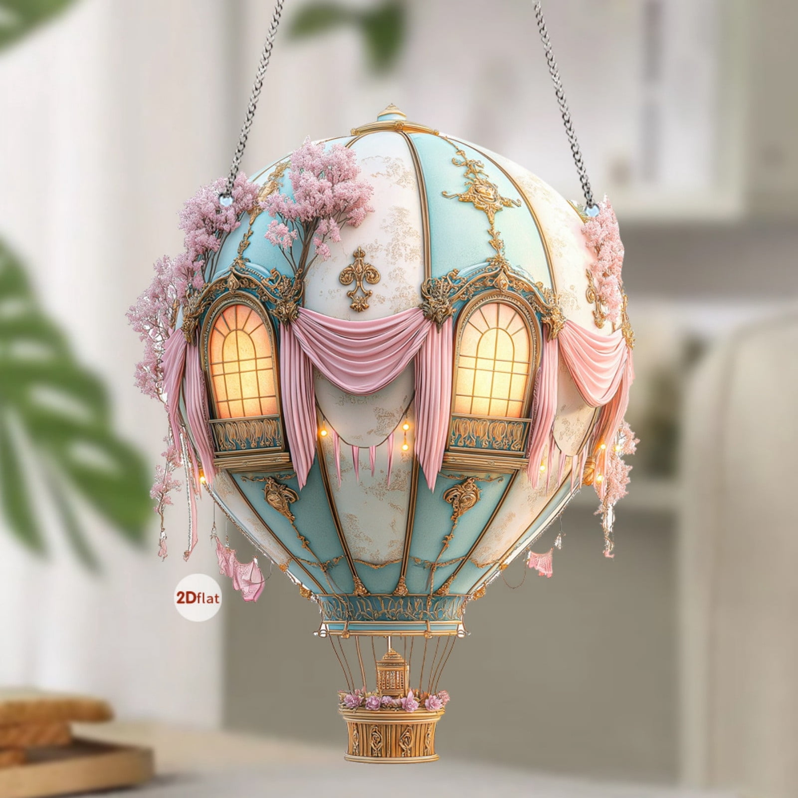 10PC Christmas decorations for tree Wedding Season Colorful Hot Air 2D ...