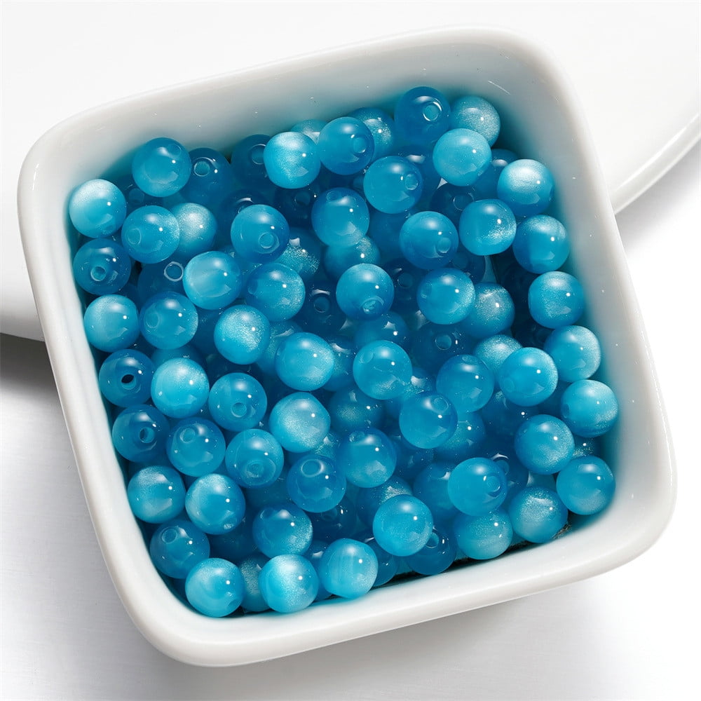 10PC Christmas ornaments 10Pcs Resin Beads 6mm Resin Beads For Keychain ...