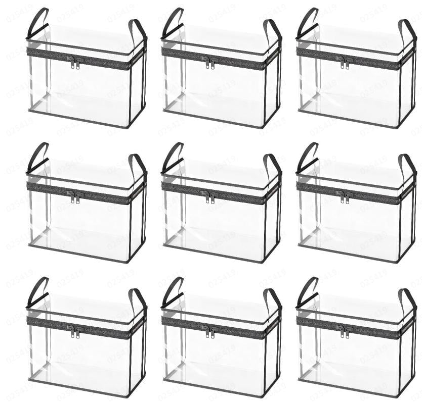 10PC Extra Large Clear Storage Bin with Zipper & Handles, Organizer for ...