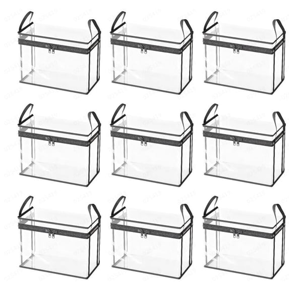10PC Extra Large Clear Storage Bin with Zipper & Handles, Organizer for ...