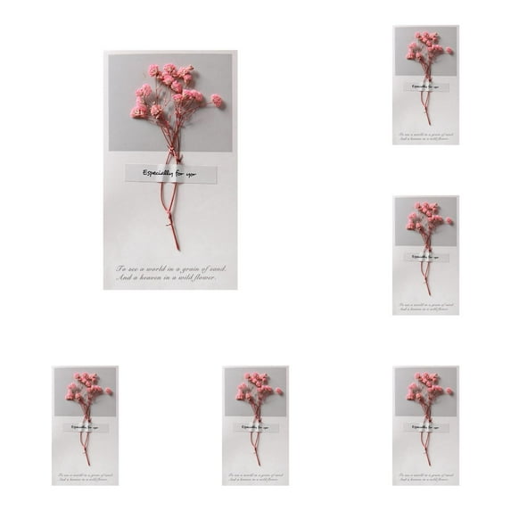 10PC Flower Greeting Cards, Creative Teacher's Day Dry Flower Cards ...