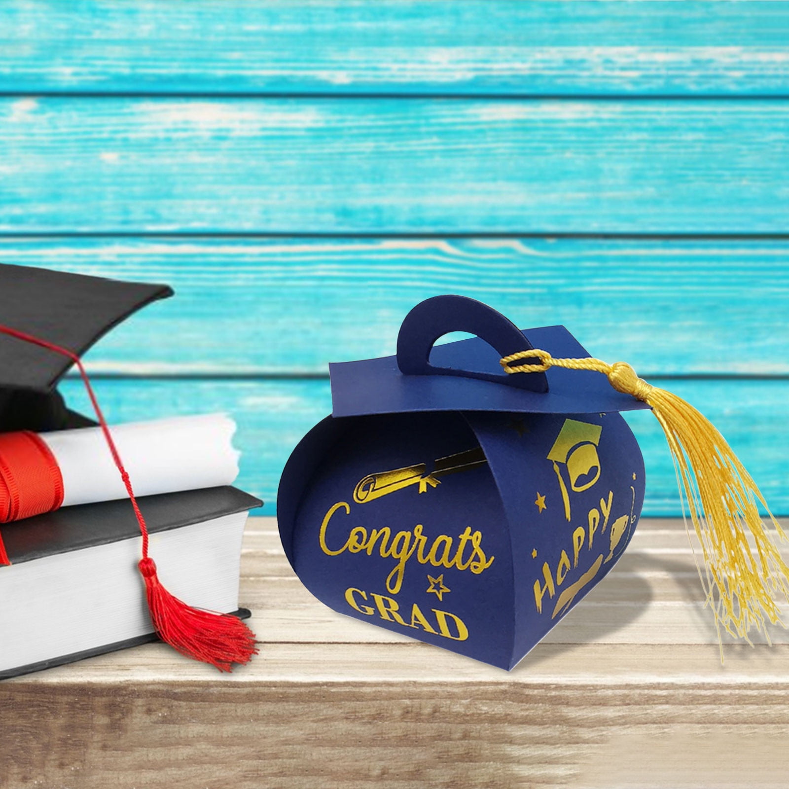 10PC Graduation Cap Gift Boxes, Pretty Graduation Season Candy Box with ...