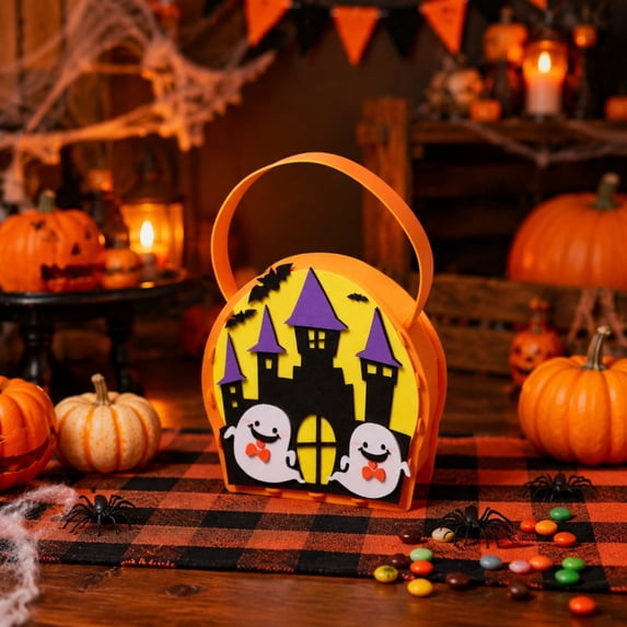 10PC Halloween decorations outdoor Halloween EVA Candy Bags Kids DIY ...