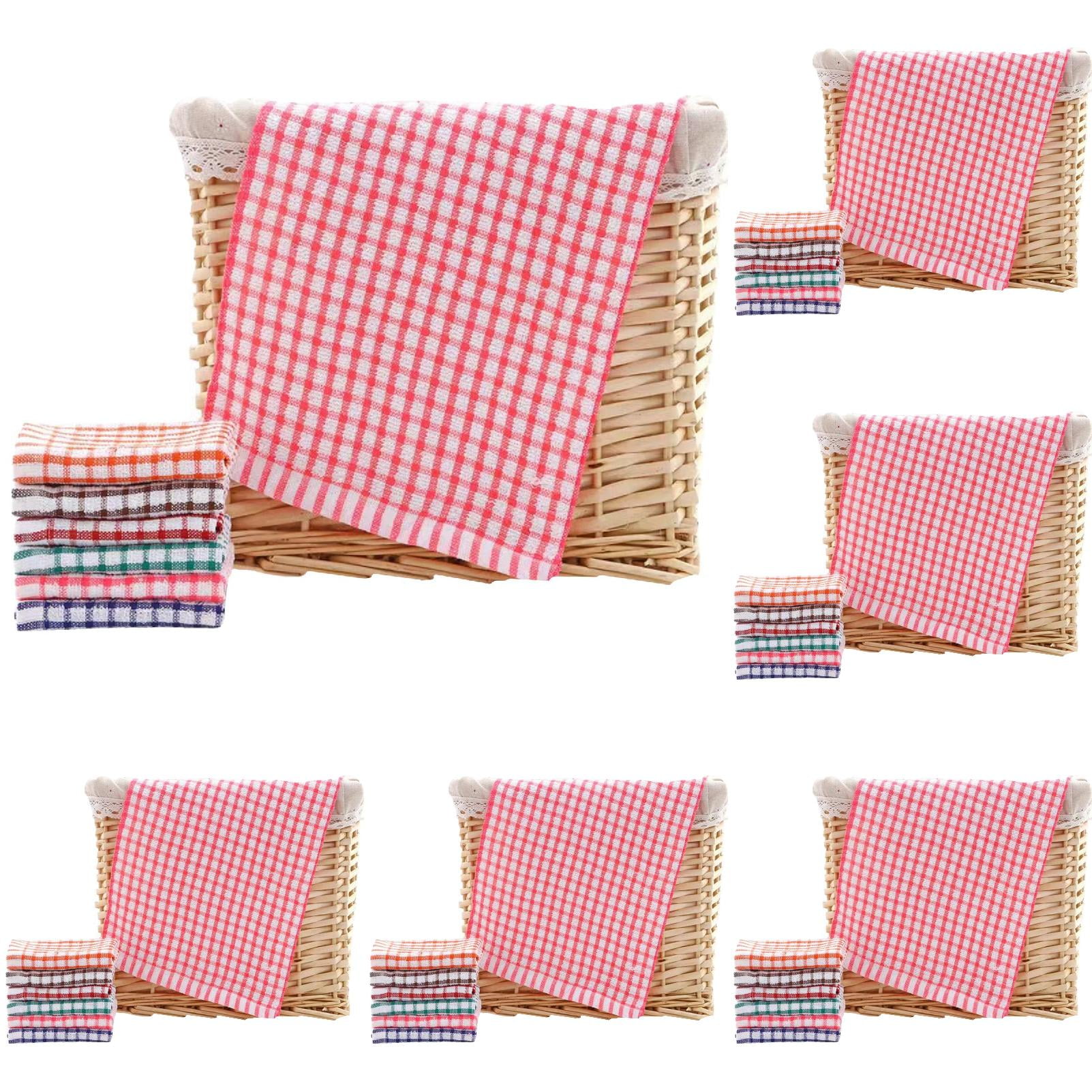 10PC Kitchen Dish Rags, Cotton Soft Absorbent Quick Drying Dish Cloths ...