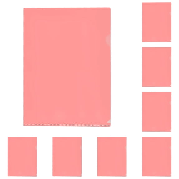 10PC L Shape Clear Plastic File Folder, A4 Single Pocket Document ...