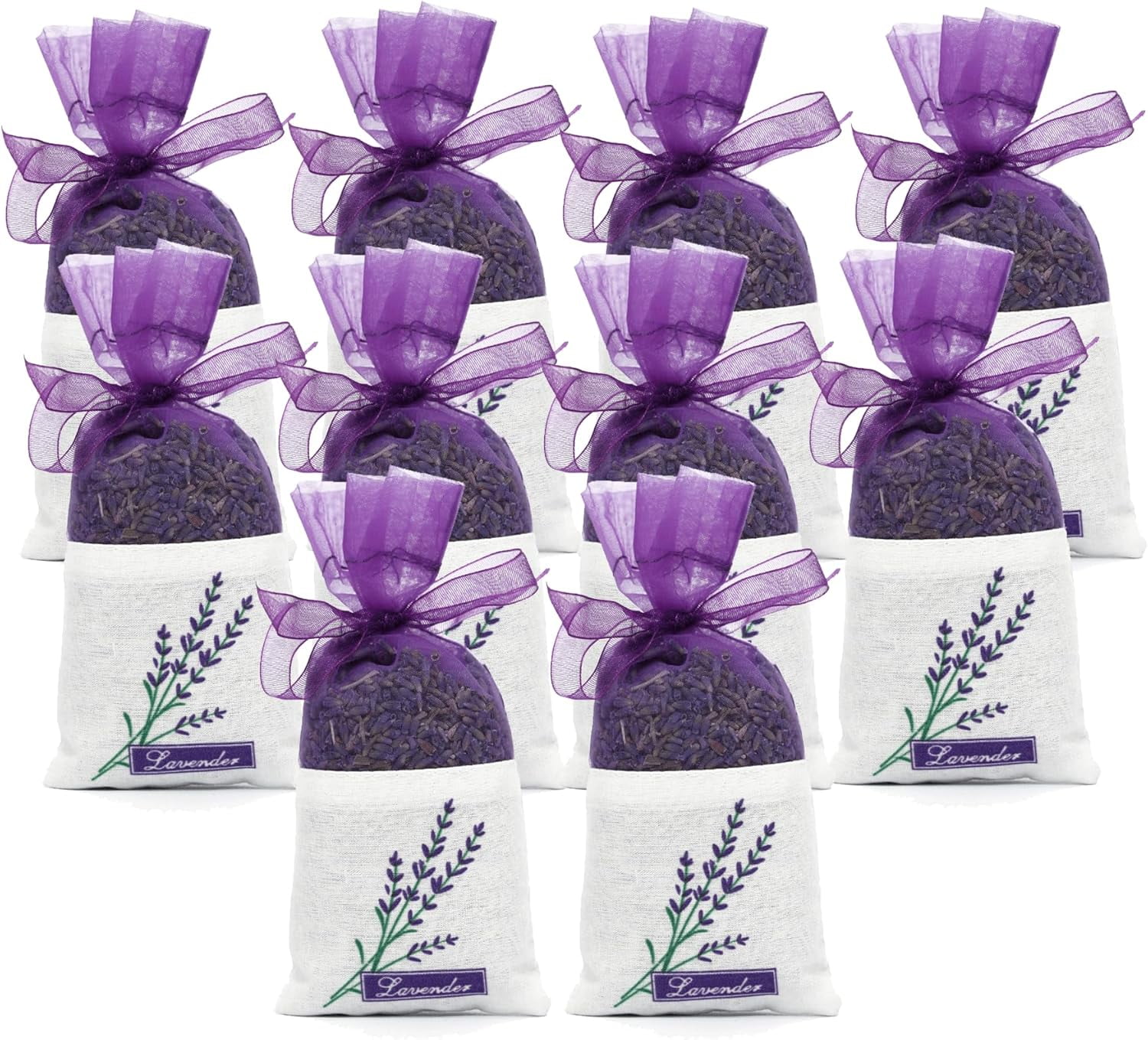 10PC Lavender Sachet Bags, Long-Lasting Lavender Scented Sachets Home ...